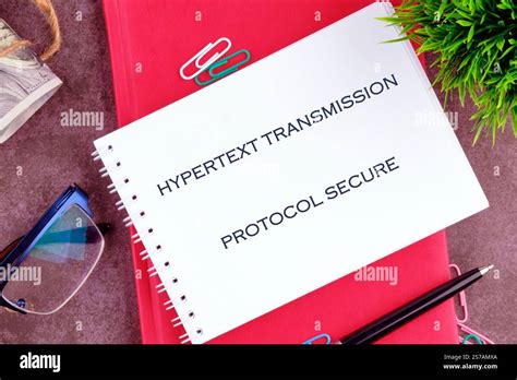Secure Hypertext Transmission Protocol Text On A White Notebook Sheet