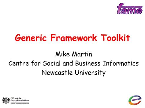 Ppt Generic Framework Toolkit Powerpoint Presentation Free Download Id 4699060