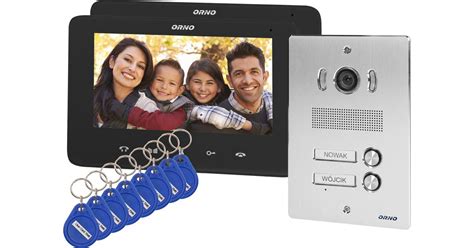 Orno Family Handsfree Video Intercom Set Colour LCD With Proximity Key Fob Reader Flush