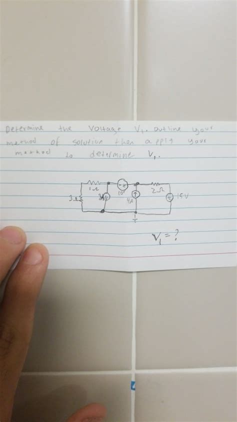 solved determine the voltage v 1 outline your method of