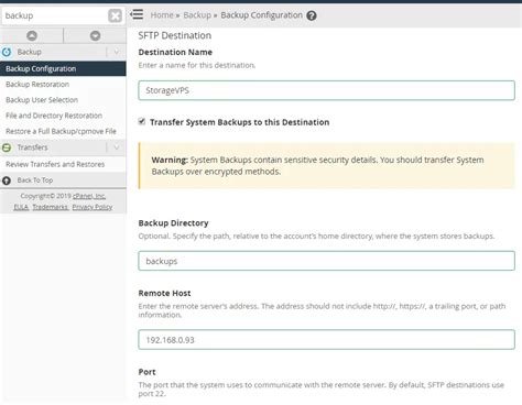 whm backup to ssh storage backing up whm to ssh and ftp storage