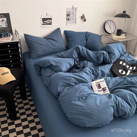 Gy Atas Katil Barangan Kegunaan Empat Helai Penutup Selimut Kapas Tulen Gaya Baru 2024 Set