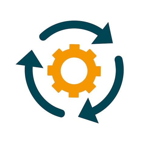 Premium Vector Gear Arrow Circle Cycle Agile Development Concept