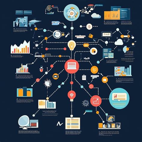 A Complex Network Of Interconnected Ideas And Data Points Representing