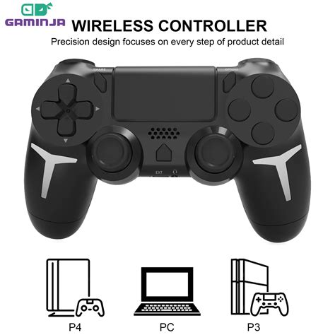 Gaminja 6 Axis Gyroscope Dual Vibration With Touch Pad Wireless Gamepad Bluetooth Controller For