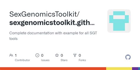 github sexgenomicstoolkit complete