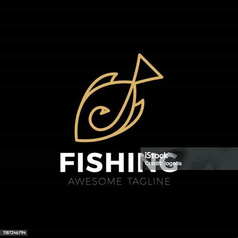 큰 물고기 캐치 벡터 템플릿 낚시 클럽 이나 어업 시장 및 어업 고립 아이콘 또는 막대 후크에 참치 또는 연어 물고기의 기호