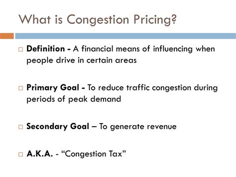 Ppt Congestion Pricing Powerpoint Presentation Free Download Id 1678090