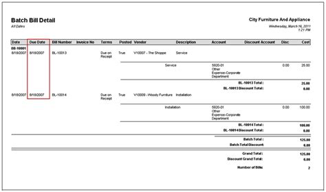 Reports Due Date Added In Batch Bill Detail Report
