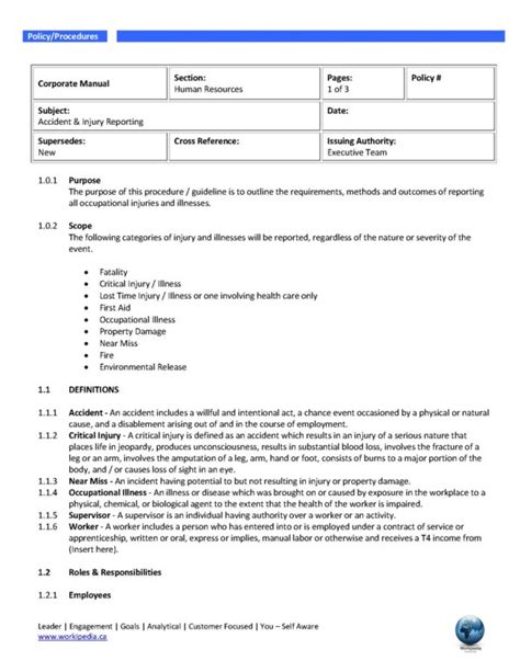 Accident Injury Reporting