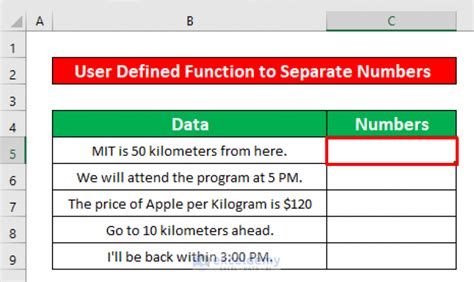How To Separate Numbers From Text In Excel Vba 3 Methods