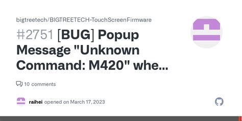 Bug Popup Message Unknown Command M420 When Homing · Issue 2751