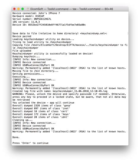Ios Forensic Toolkit 40 With Physical Keychain Extraction Elcomsoft Blog
