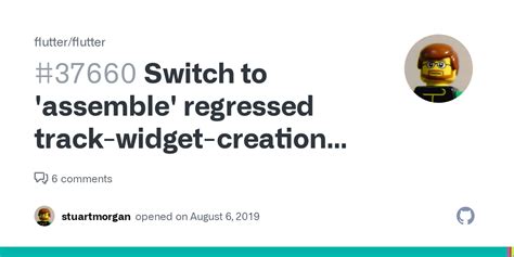 Switch To Assemble Regressed Track Widget Creation On Macos · Issue 37660 · Flutterflutter