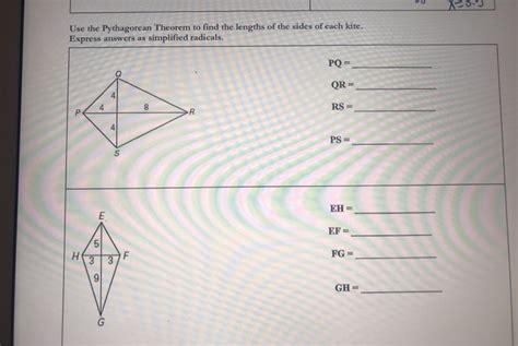 Solved Use The Pythagorean Theorem To Find The Lengths Of Chegg Com