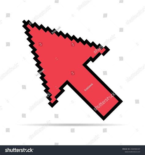 Arrow Pixel Icon Shadow Web Cursor Stock Vector Royalty Free 2164582147 Shutterstock