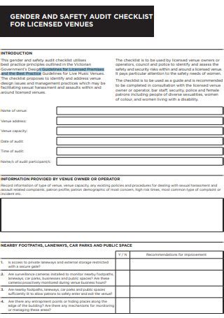 FREE Safety Audit Checklist Samples To Download