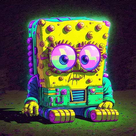 Sad Spongebob Drinking Lean Wearing Hoodie Free Ai Art Generator