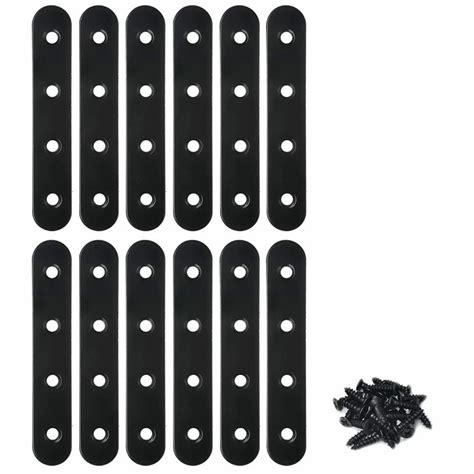 Straight Brace Stainless Steel Black Straight Flat Brace 17 X 100 Mm Straight Corner Braces 12