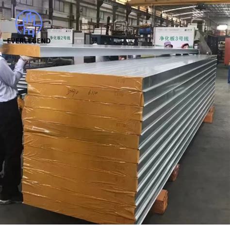 Thermal Insulation Rock Wool Wall Cladding Double Skin Sandwich Panel