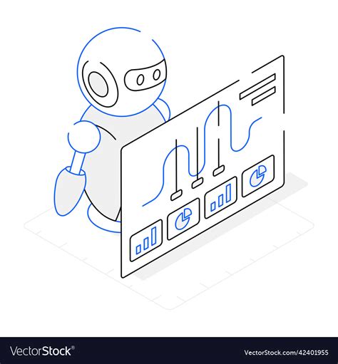 Robot Analysis Royalty Free Vector Image Vectorstock Robot Analysis Royalty Free Vector Image Vectorstock