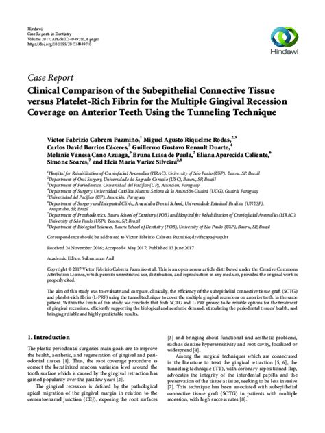 pdf clinical comparison of the subepithelial connective tissue versus