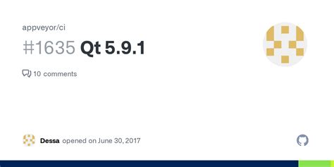 Qt 591 · Issue 1635 · Appveyorci · Github