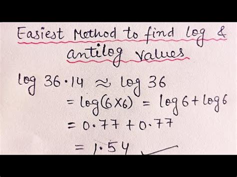 How To Find Log And Antilog Values Without Calculator Logarithm And Antilogarithm JEE NEET