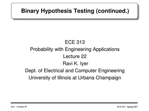 PPT Binary Hypothesis Testing Likelihood Ratio Test Continued PowerPoint Presentation ID