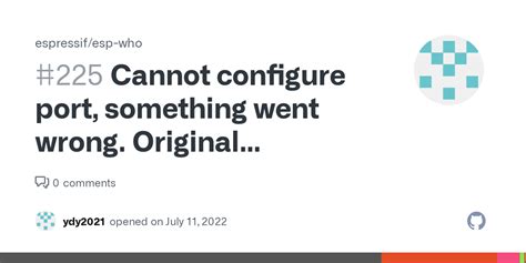 Cannot configure port something went wrong Original message OSError 指定不存在的设备 None
