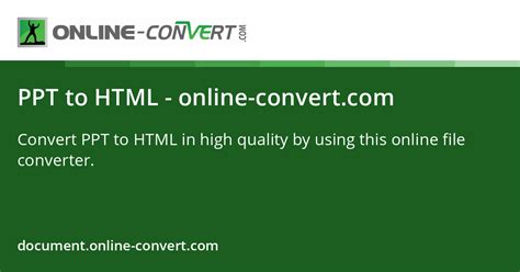 Ppt To Html Online Convert Com