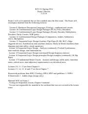 ECE 212 Exam 2 Review ECE 212 Spring 2016 Exam 2 Review 3 22 16 Exam 2 Will Cover Material