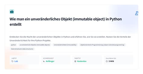 Wie Man Ein Unveränderliches Objekt Immutable Object In Python Erstellt Labex
