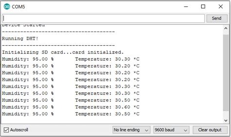 Arduinodht11sd Card Module Temperature Humidity Data Logger