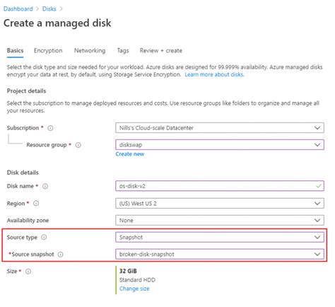 Vm Broken Use Os Disk Swap In Azure To Fix And Restore Nillsf Blog
