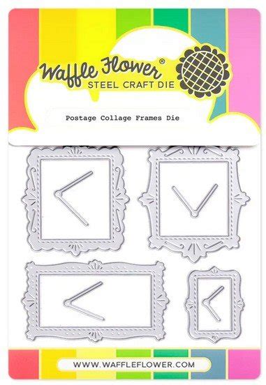 Waffle Flower Postage Collage Frames Die Set 780348661599