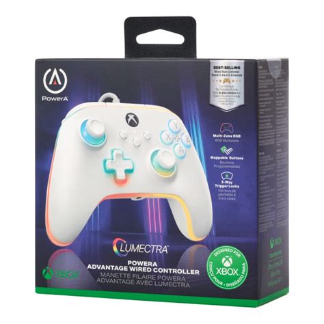 Power A Advantage Lumectra Wired Controller White Xbox Series X — Videogamesplus Ca