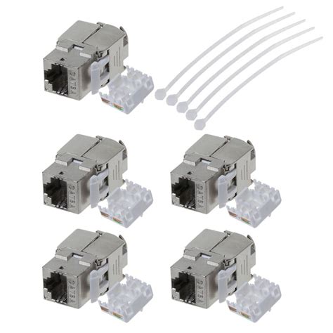 5pcs Rj45 Toolless Keystone Jack Cat6 Cat6a Afgesc Vicedeal