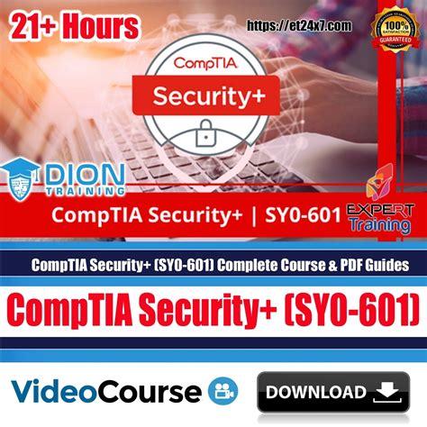 Comptia Security Sy0 601 Complete Course And Pdf Guides Expert Training