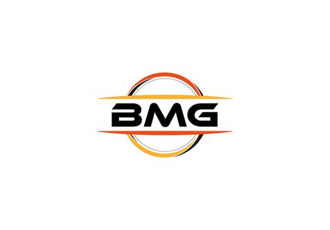 Bmg Letter Royalty Ellipse Shape Logo Bmg Brush Art Logo Bmg Logo For A Company Business And