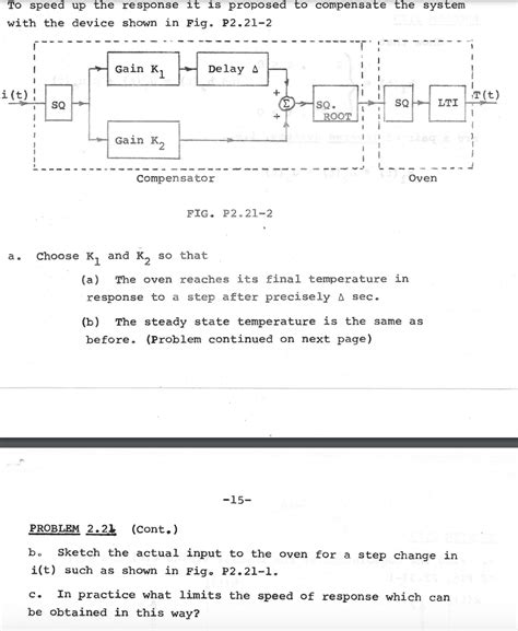 Solved To Speed Up The Response It Is Proposed To Compensate Chegg