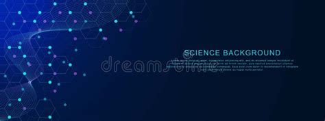 Abstract Hexagons With Connecting Dots And Lines Stock Vector