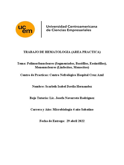 Indices Eritrocitarios Pdf Leucocito Sangre