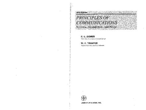 Principles Of Communication 5ed R Copy E Ziemer William H Tranter Pdfcoffee Com