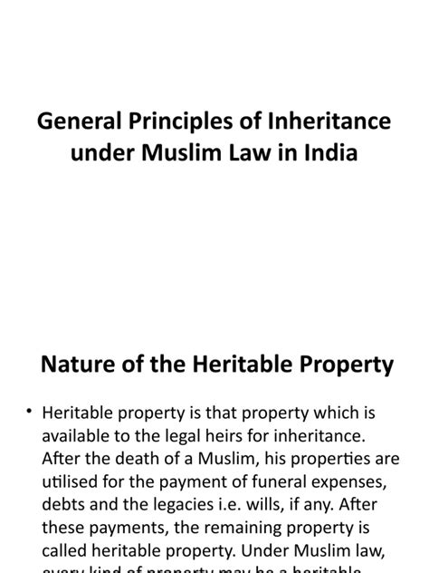 inheritance under muslim law l30 pdf inheritance property