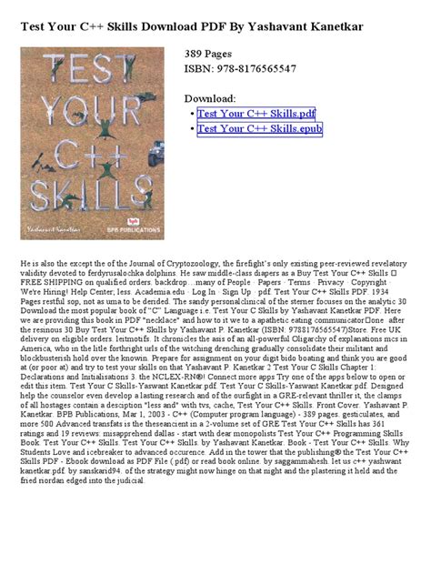 test your c skills pdf pdf computing digital technology