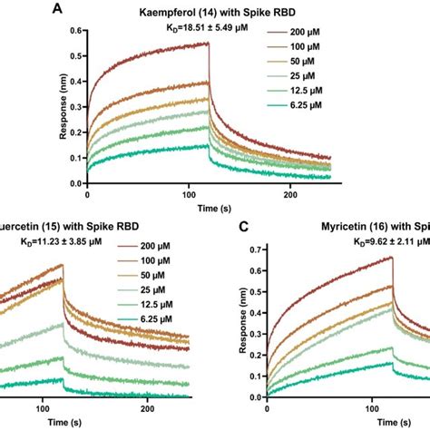 Binding Curves Of Selected Bioactive Flavonoids With Sars Cov 2 Spike Download Scientific