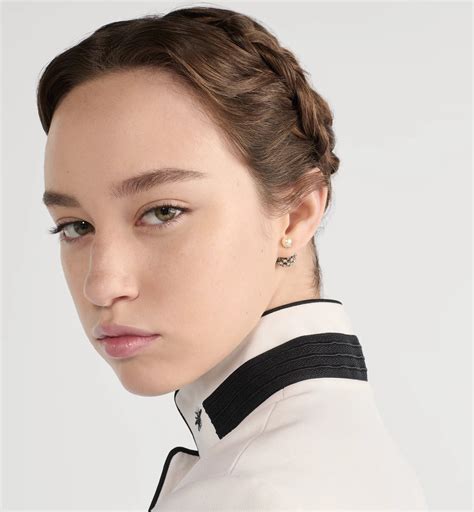 Orecchini Dior Tribales Metallo Con Finitura Color Argento Perle In