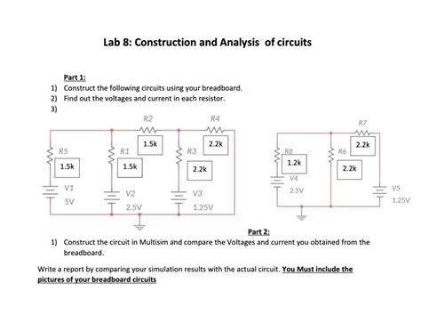Solved Lab Construction And Analysis Of Circuits Part Chegg Com