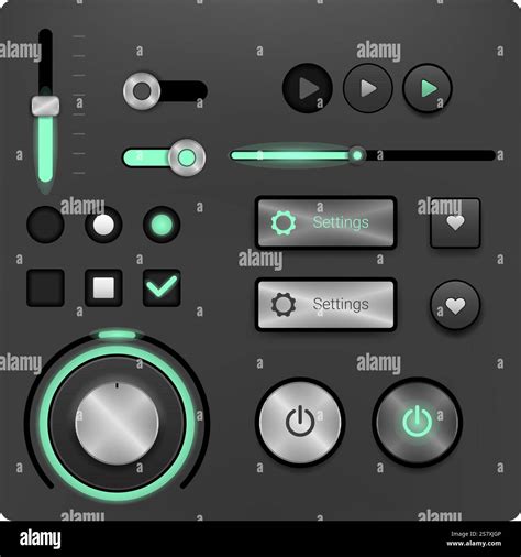 A Vector Illustration Of A Modern Web Ui Toolkit With Interactive